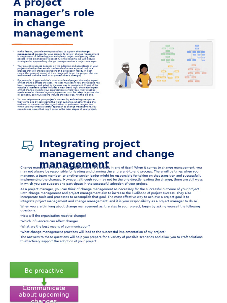A Project Manager's Role in Change Management | PDF | Agile Software Development | Change Management