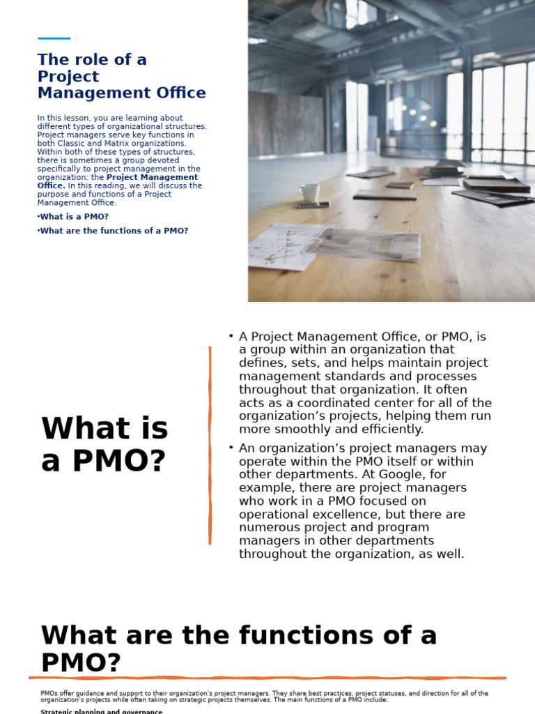 Functions of a Project Management Office | PDF | Project Management ...
