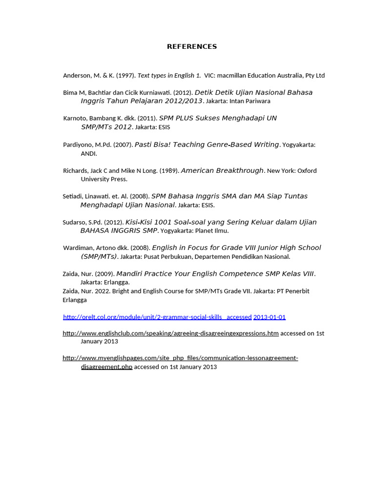 Daftar Pustaka Bing | PDF