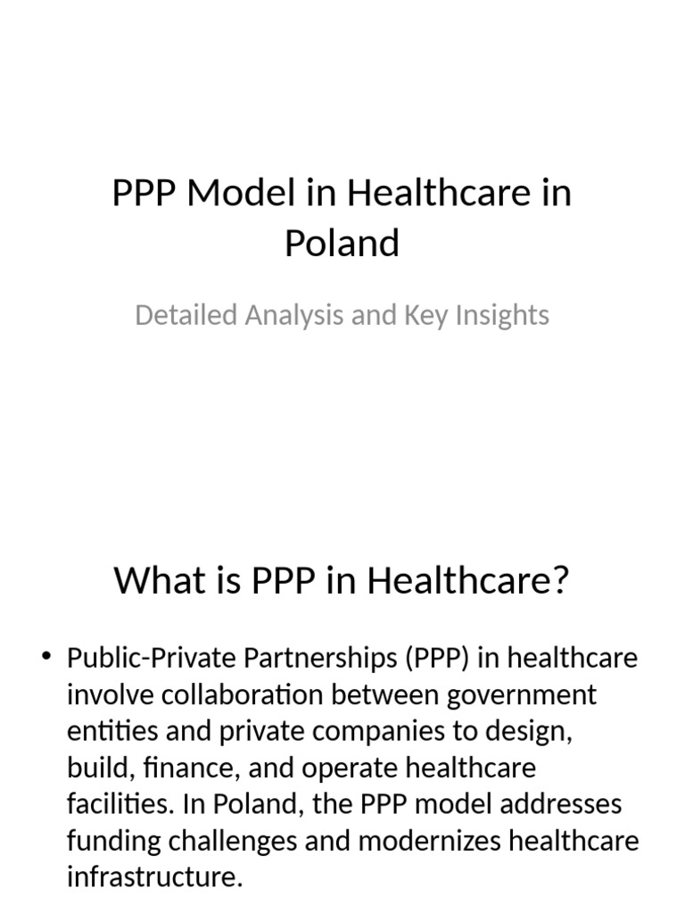 PPP Model in Polish Healthcare Insights | PDF