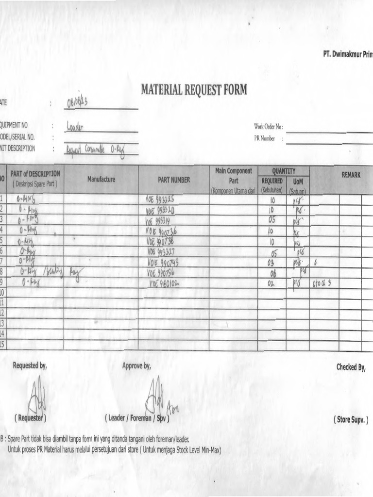 MR Req Consumable O-Ring | PDF