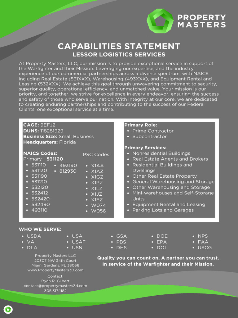 Cap Statement - Lessor Logistics | PDF