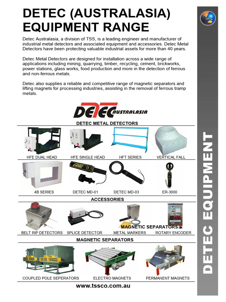 Detec Australasia Metal Detection Solutions | PDF
