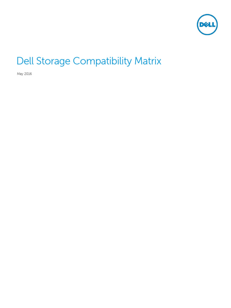 Dell Storage Compatibility Matrix - May 2016 | PDF | Computer Network ...