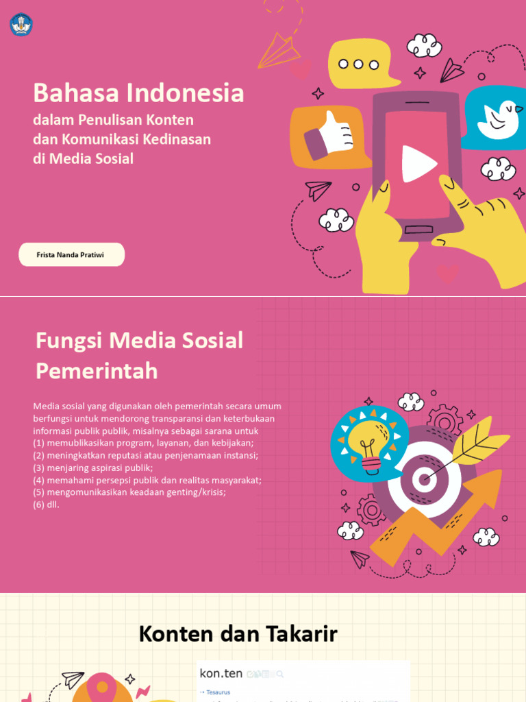 Materi Bahasa Indonesia Dalam Penulisan Konten Dan Komunikasi Kedinasan ...