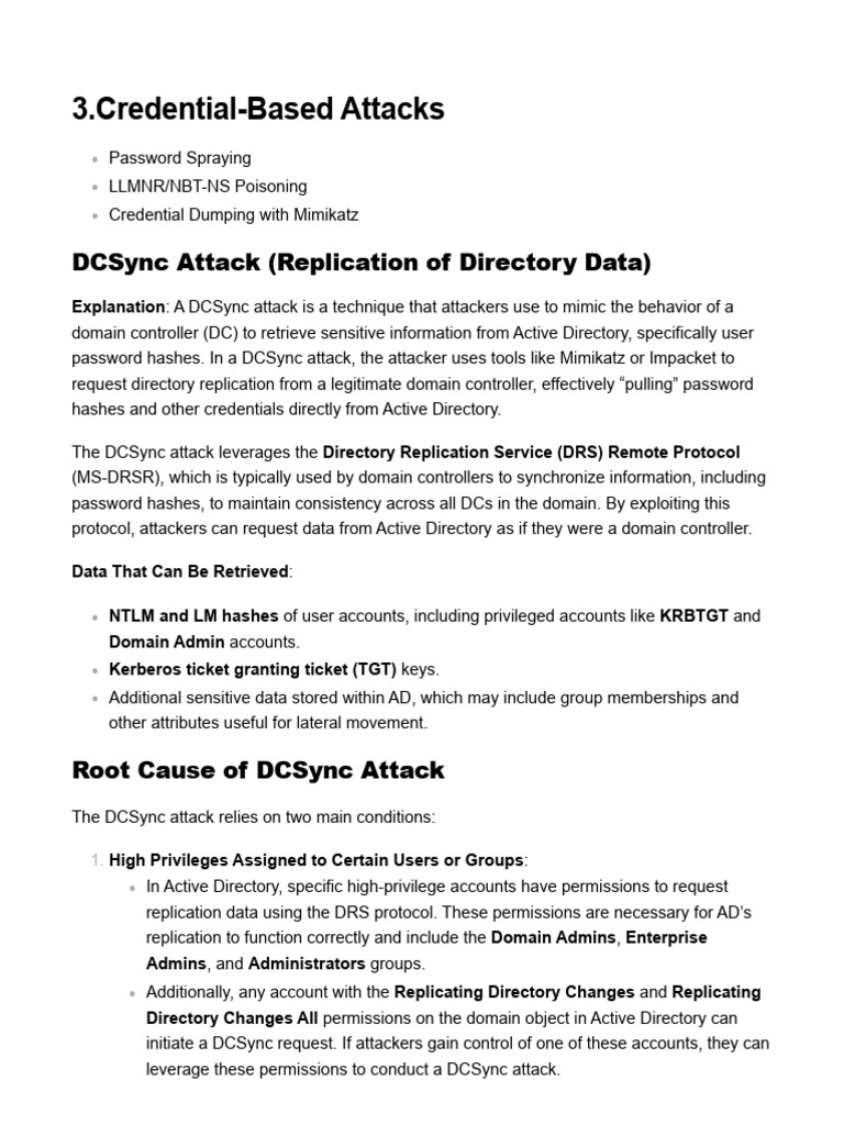 3.Credential-Based Attacks | PDF | Active Directory | Superuser