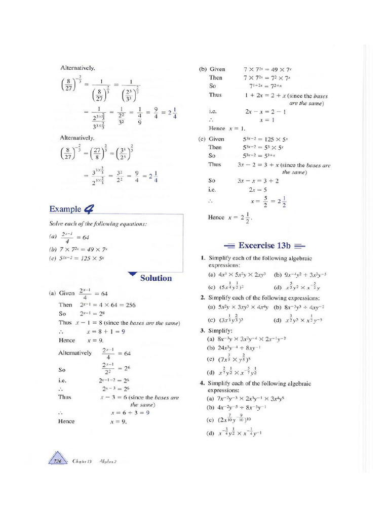 Laws of Indices Questions | PDF