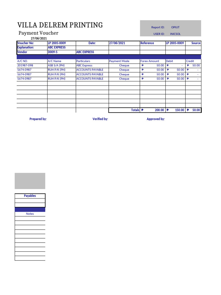 Check Voucher Template 02 | PDF
