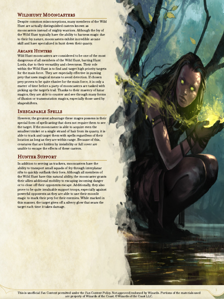 Wild Hunt Mooncasters: Arcane Hunters | PDF