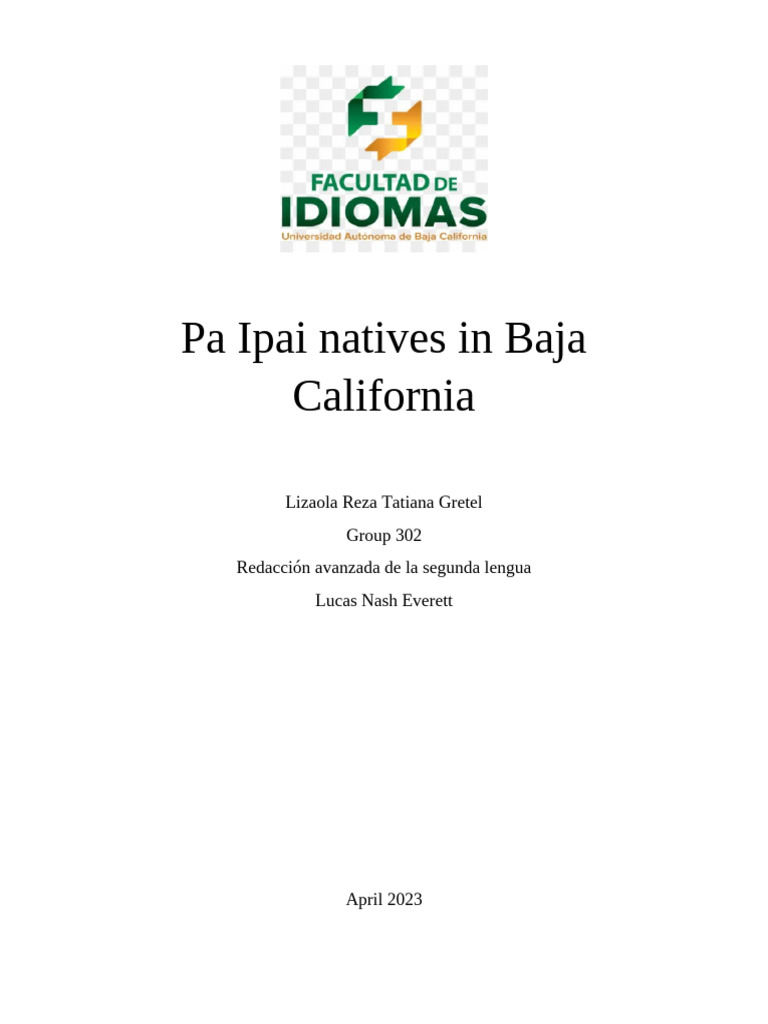 Pa Ipai natives in Baja California | PDF