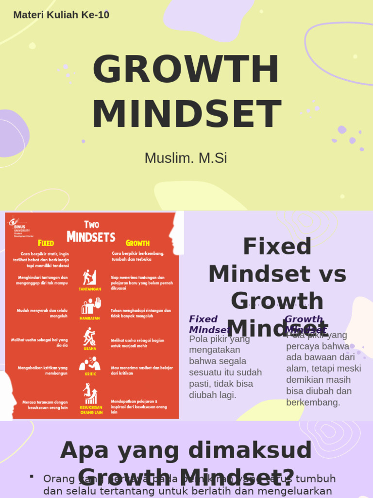Perbedaan Growth dan Fixed Mindset | PDF