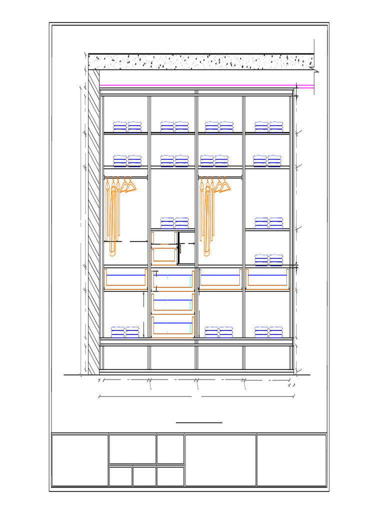 Wadrobe Inner Detail Upper Floor | PDF | Furniture | Interior Design