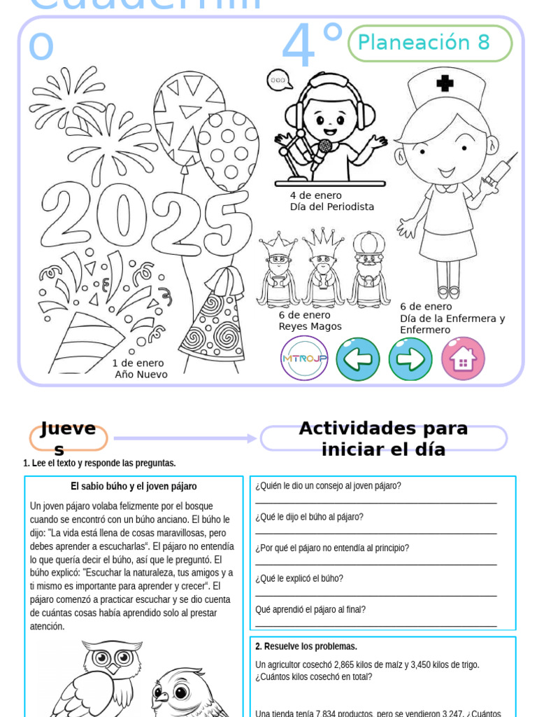 Actividades Del Mes Enero | PDF