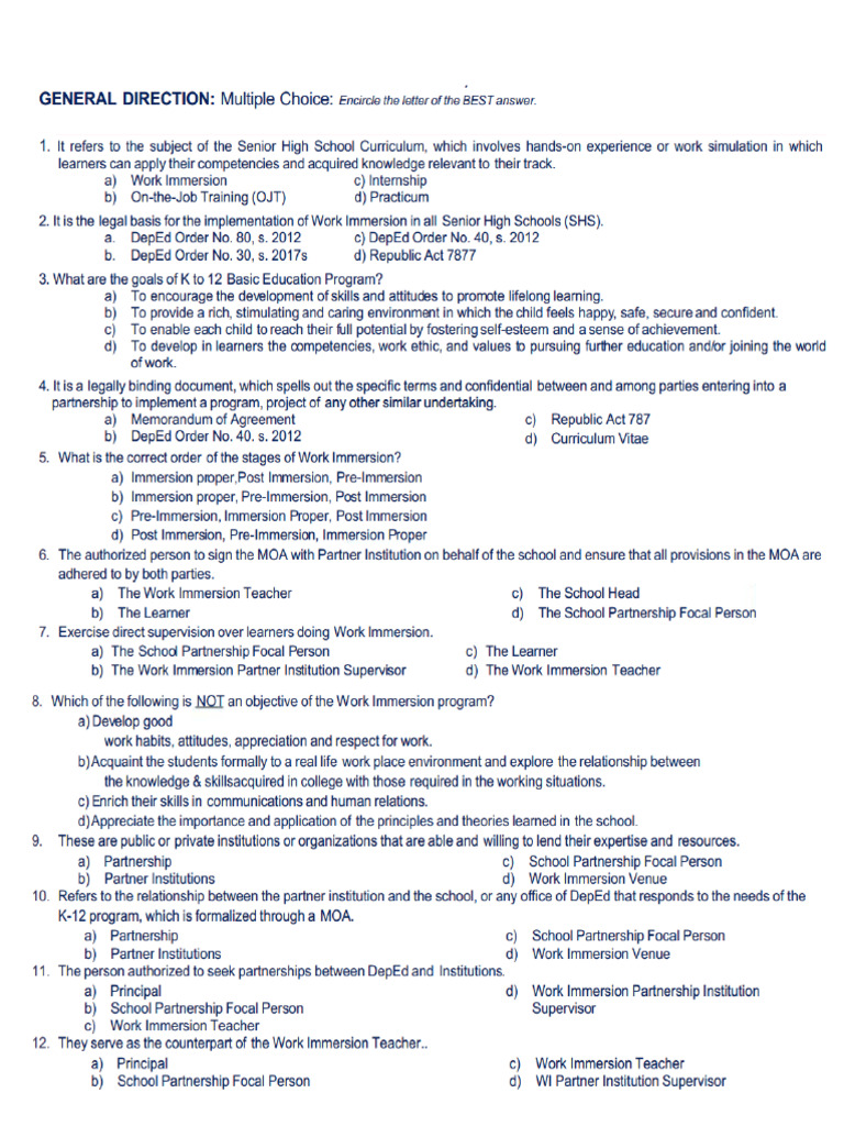 3i's DIAGNOSTIC TEST | PDF