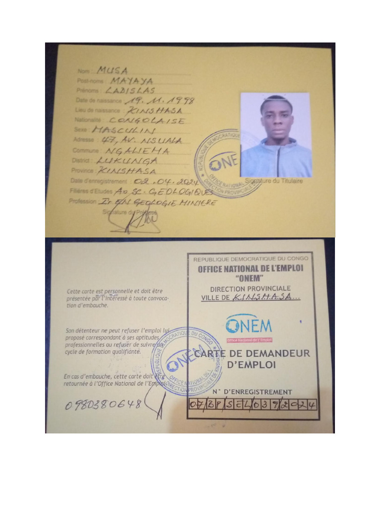 Carte Onem | PDF