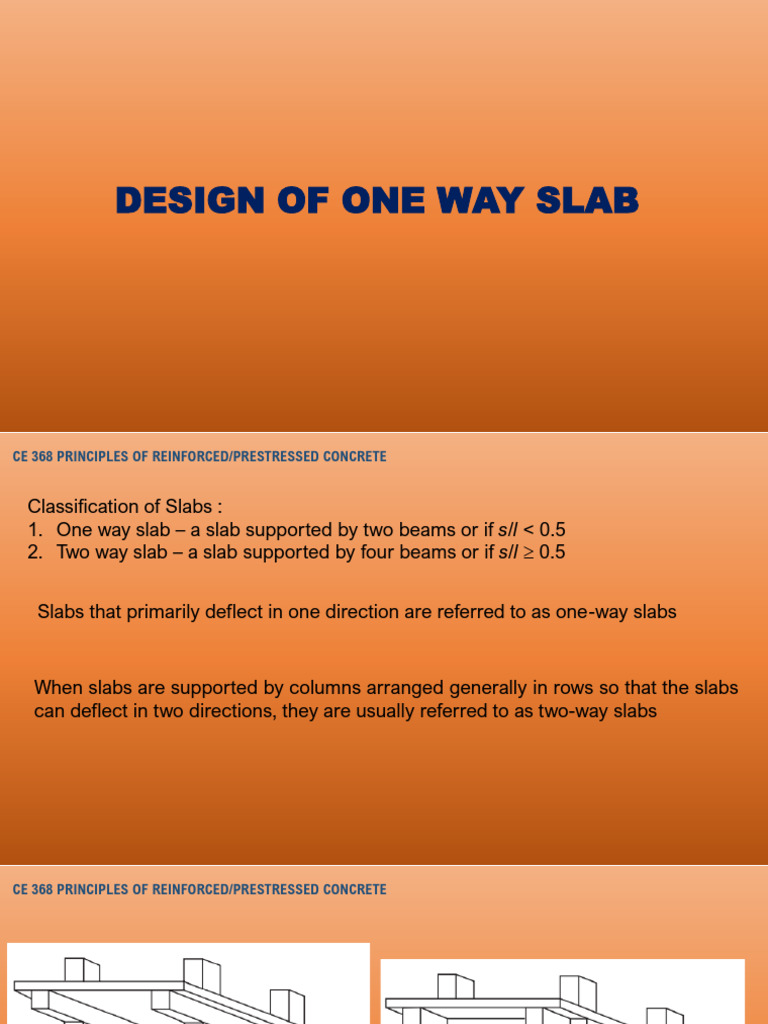 06-One-Way Slabs | PDF | Building Engineering | Civil Engineering
