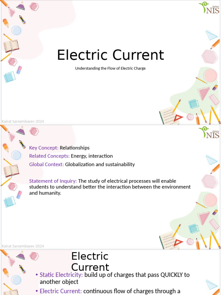 W3L2 Electric Current | PDF | Electricity | Electric Current