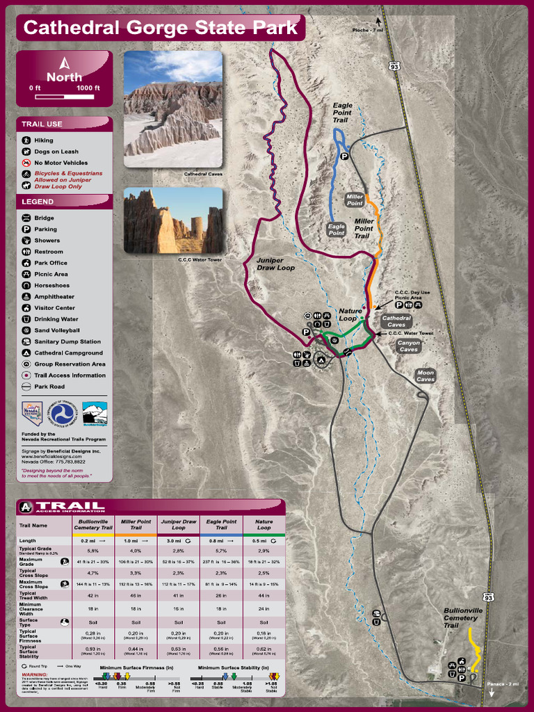 Cathedral Gorge Map 3 Nature Loop NET Otln Reduced 2014-02-09 | PDF