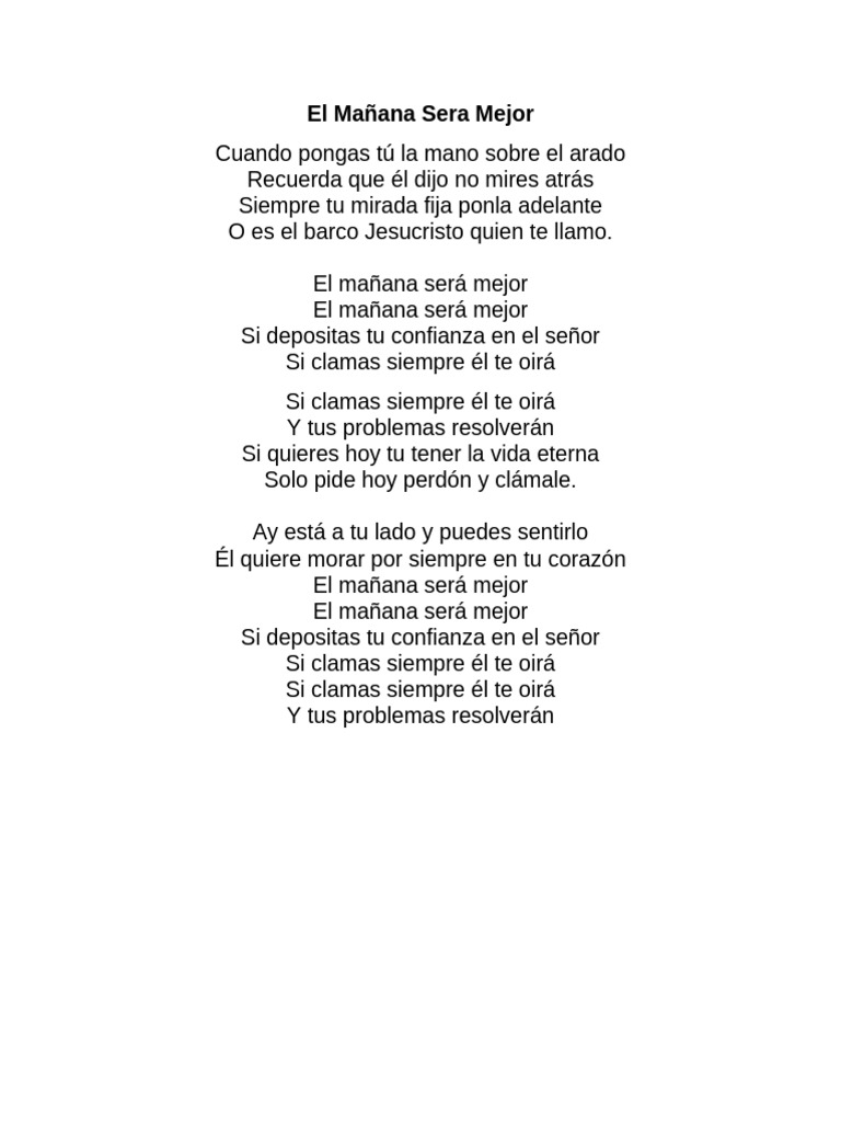 El Mañana Sera Mejor | PDF