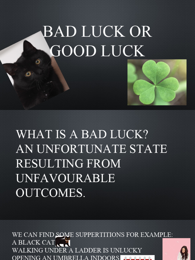 Superstitions: Bad Luck vs. Good Luck | PDF