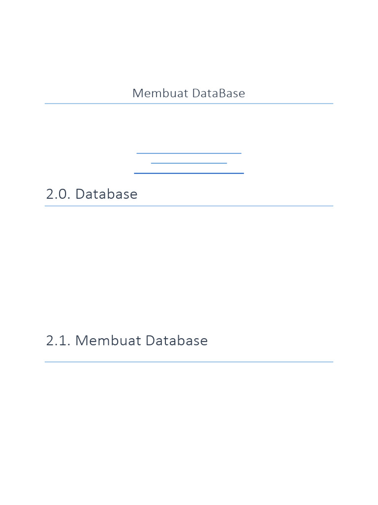 Membuat Database Dengan Menggunakan PHPMYADMIN | PDF