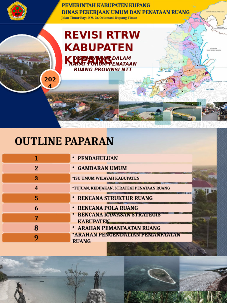 PAPARAN KP 2 RTRW KABUPATEN KUPANG Untuk FPR Provinsi NTT 2 | PDF