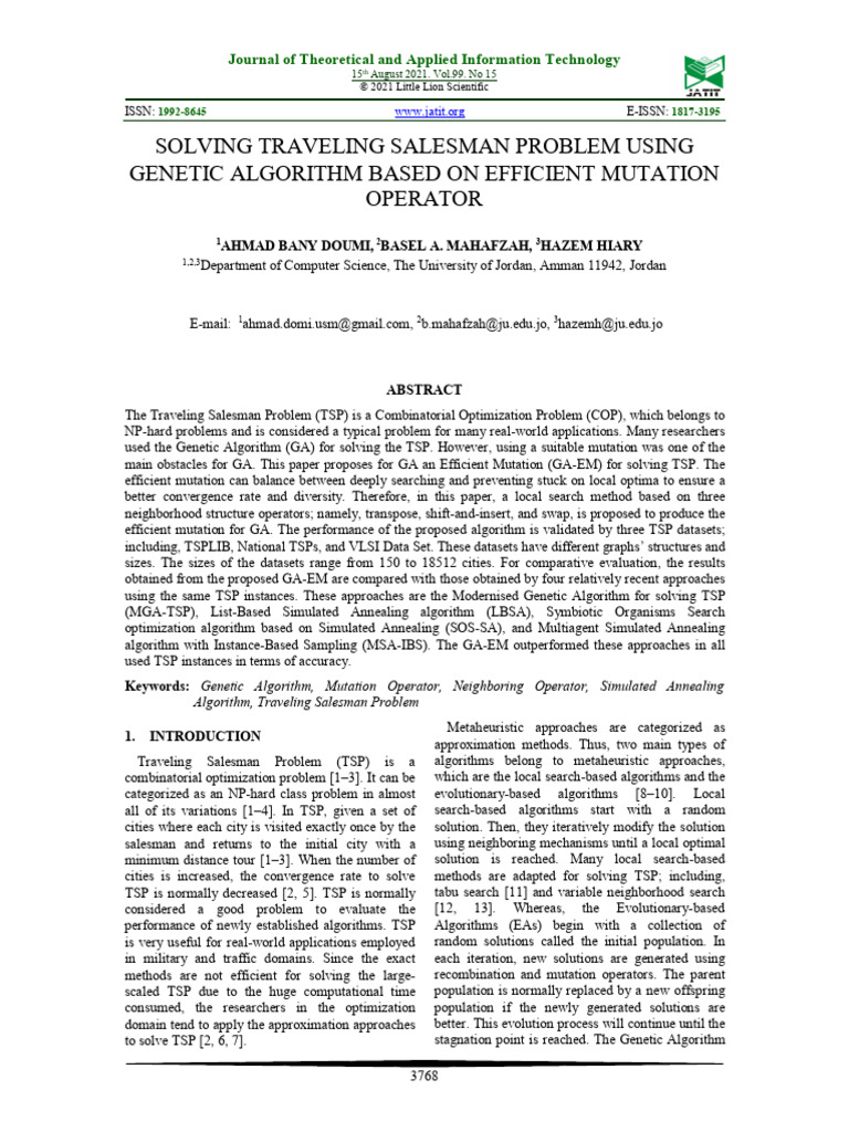 9Vol99No15 | PDF | Genetic Algorithm | Metaheuristic