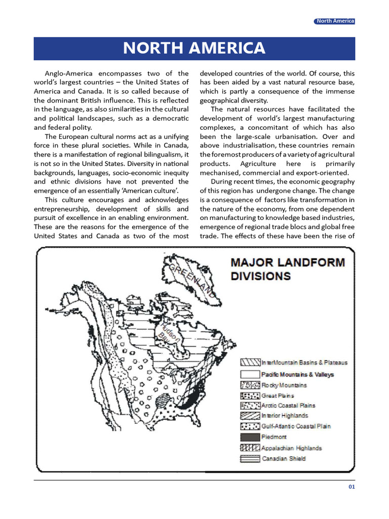 North America's Geography & Climate | PDF | Midwestern United States ...