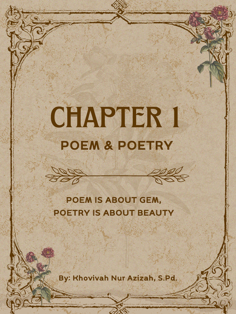 Chapter 1 Poem and Poetry | PDF