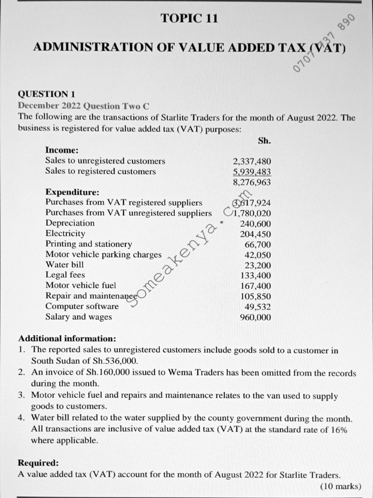 VAT Questions & Solutions | PDF