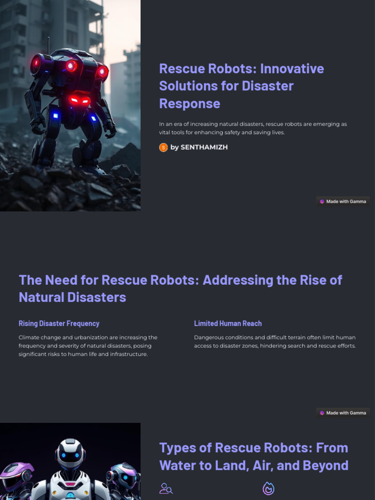 Rescue Robots Innovative Solutions For Disaster Response | PDF ...
