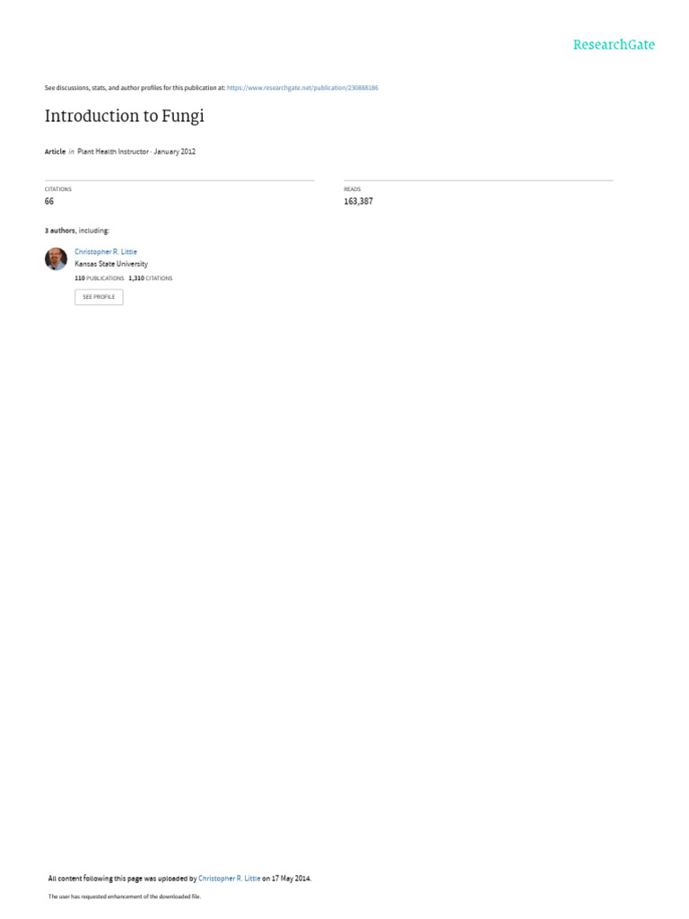 Introduction To Fungi | PDF | Fungus | Decomposition