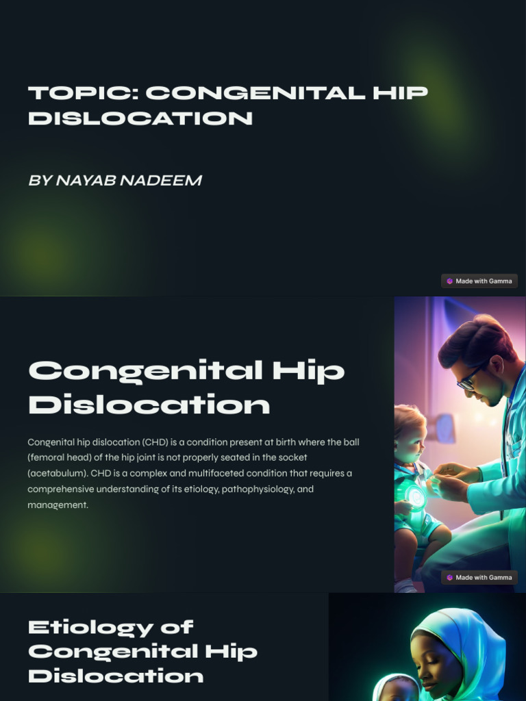 Topic Congenital Hip Dislocation | PDF | Hip | Medical Specialties