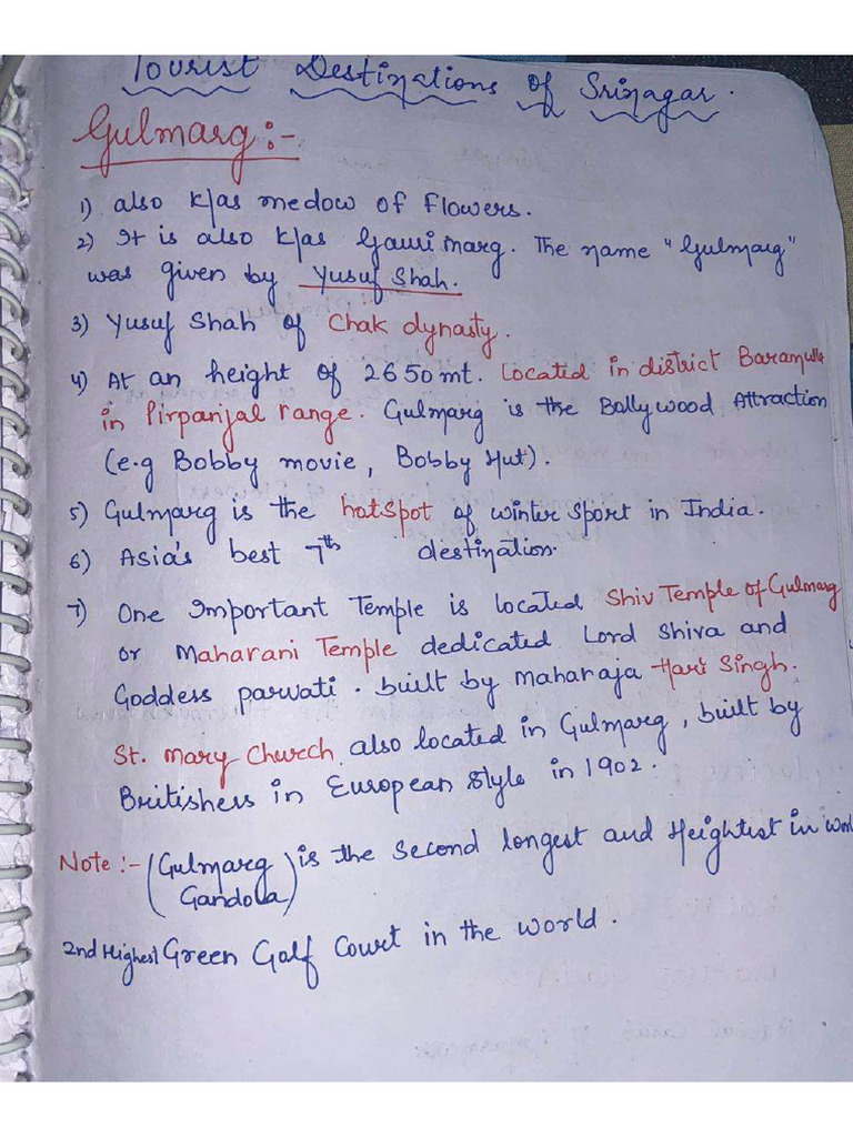 Srinagar Destinations | PDF