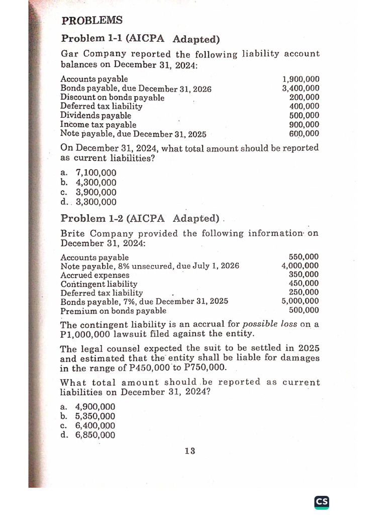 Intacc Problem Solving (Chapters 1-5) | PDF
