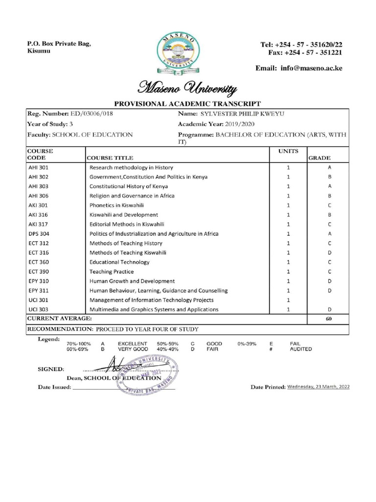 Year 3 Transcriipt | PDF