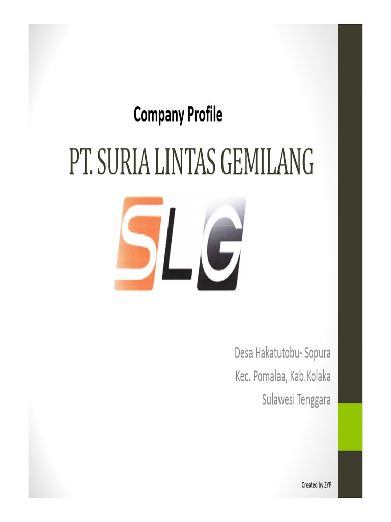 Company Profile PT. Suria Lintas Gemilang | PDF