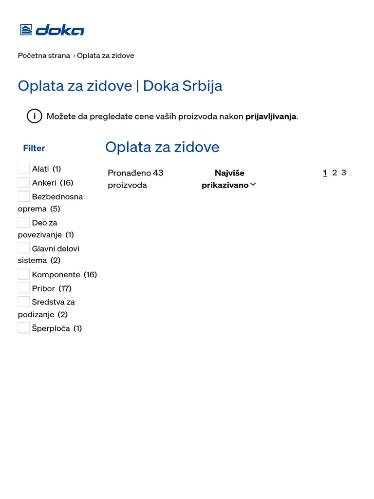 Oplata Za Zidove - Doka Srbija | PDF