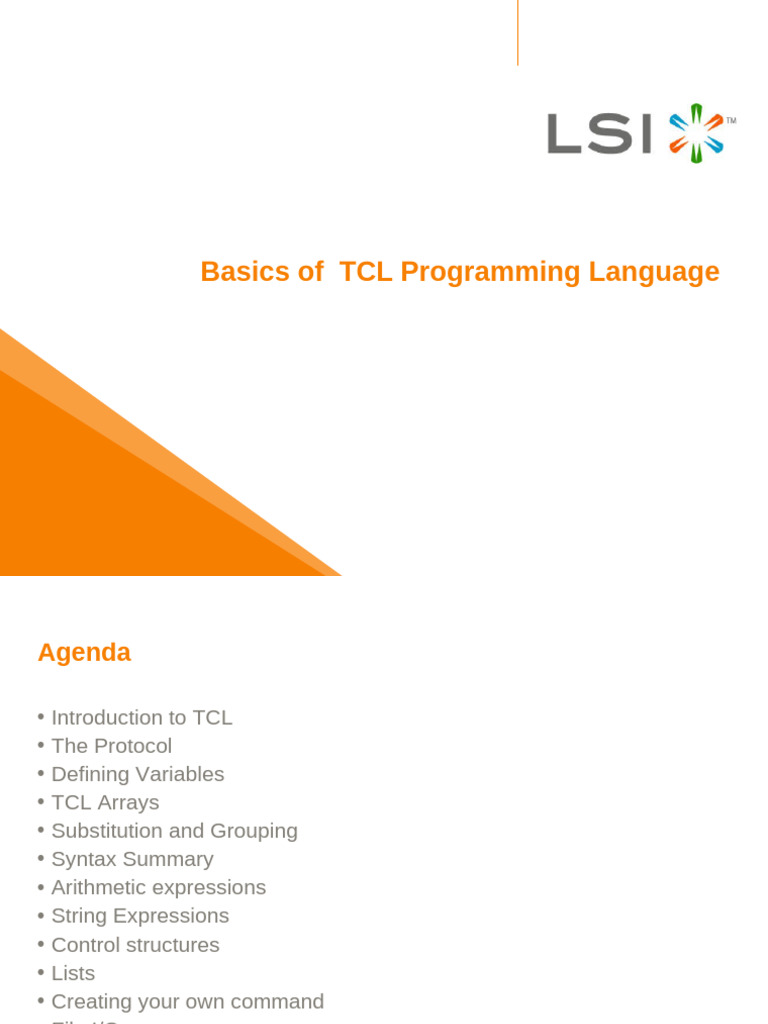 Introduction to TCL Programming Basics | PDF | Scripting Language ...