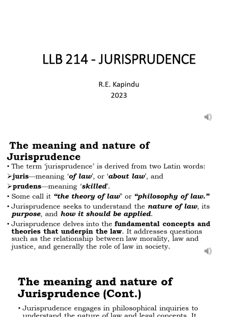 Jurisprudence Overview for LLB Students | PDF | Natural Law | Jurisprudence