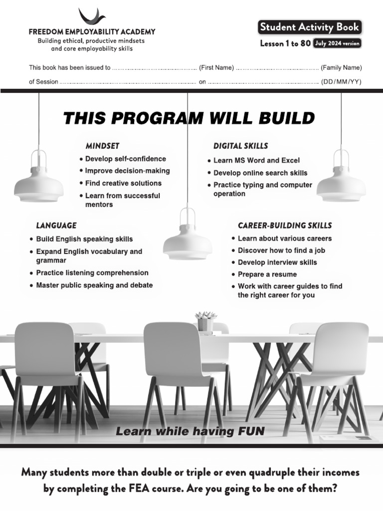Student Activity Book Lesson 1 To 80 | PDF