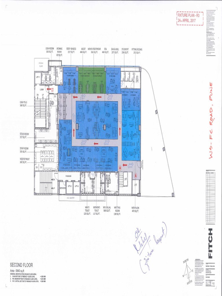 WS - FC Road - Fixture Plan - Second Floor - R3 - Approved | PDF