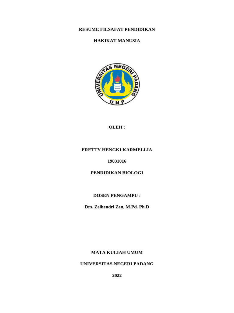 19031016 - Fretty Hengki Karmellia - TUGAS Pertemuan 9 HAKIKAT MANUSIA ...