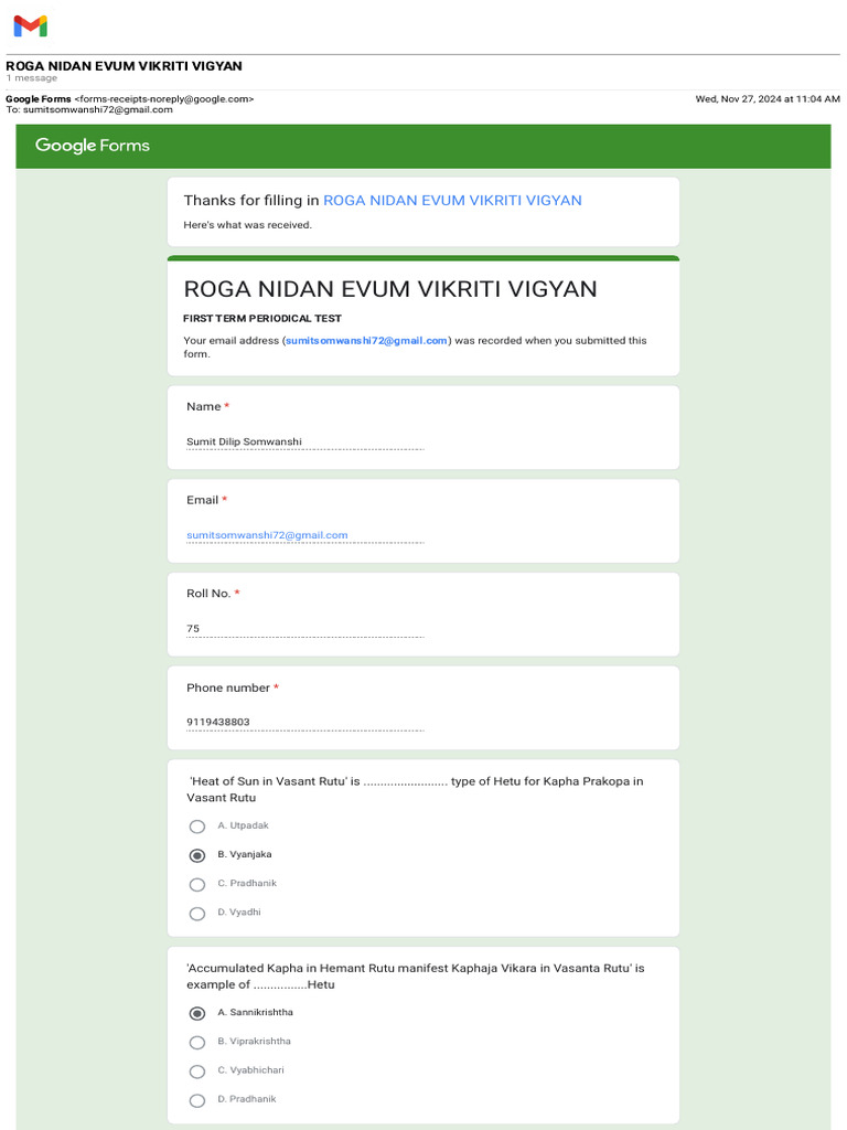 Gmail - ROGA NIDAN EVUM VIKRITI VIGYAN | PDF | Ayurveda | Asian Traditional Medicine