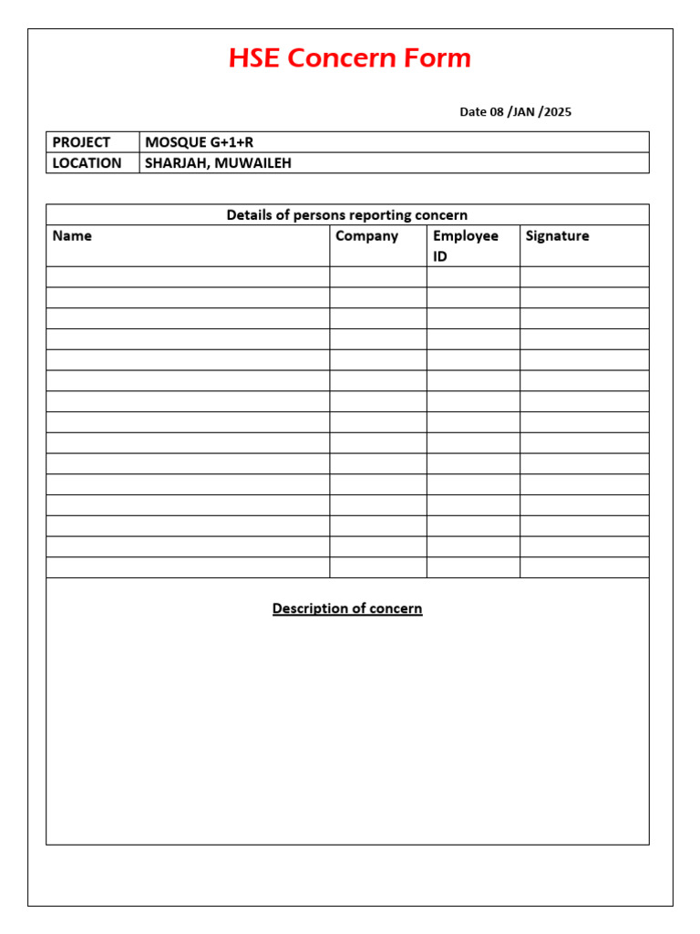 HSE Report Form 33 | PDF