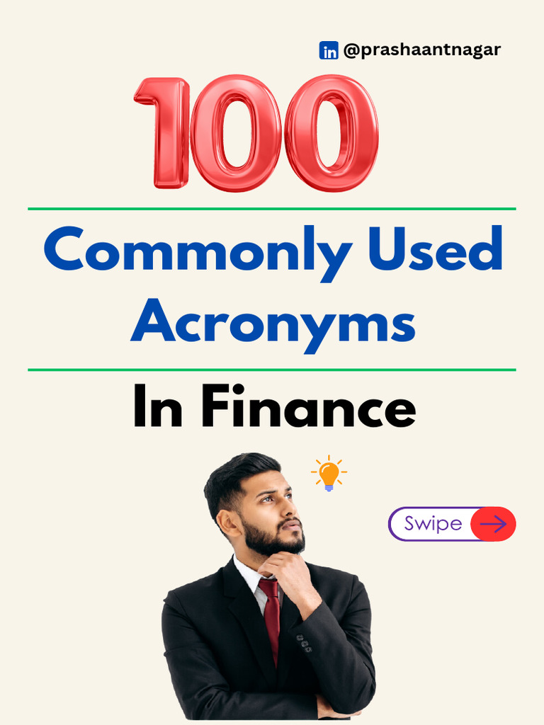100 Commonly Used Acronyms in Finance | PDF | Exchange Traded Fund ...