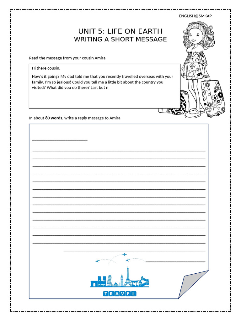 F1 UNIT 4 WRITING A Short Message | PDF