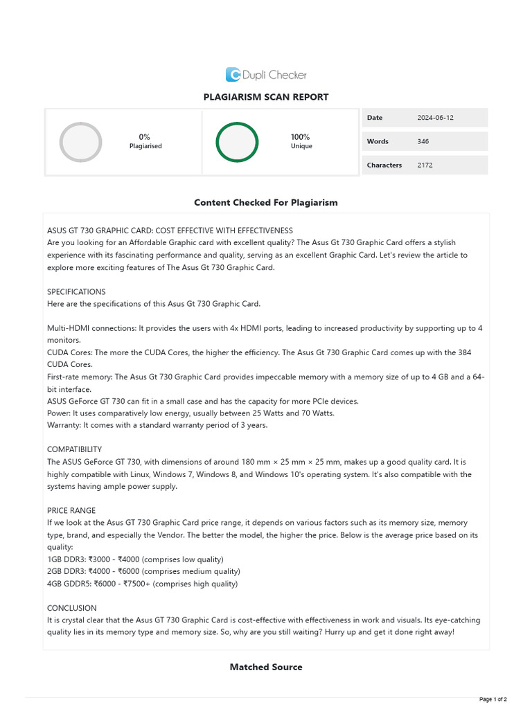 Asus GT 730 Graphic Card Pricing Guide | PDF | Personal Computers | Computer Engineering