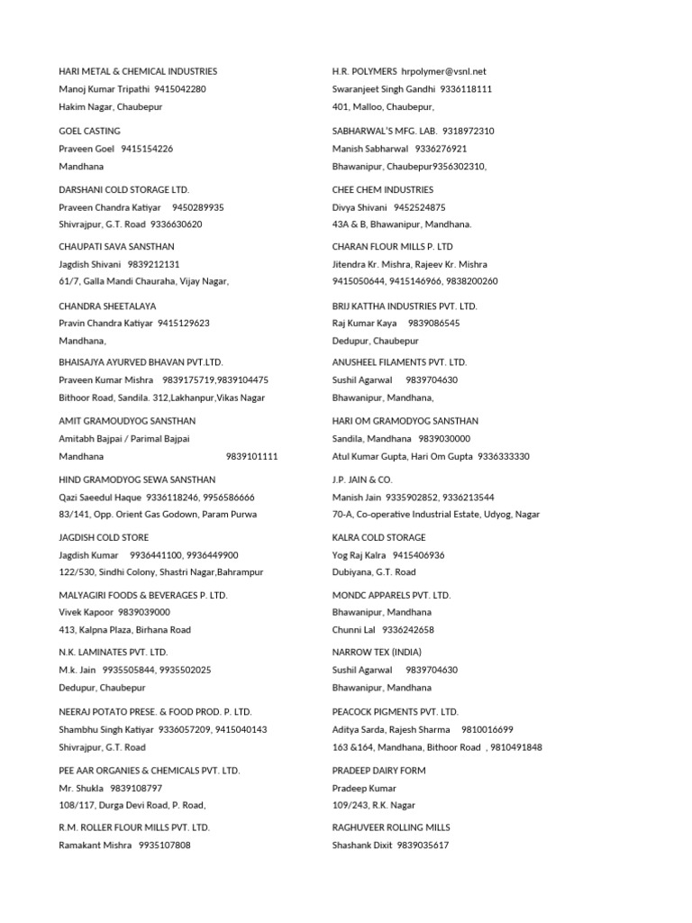 Unnao & Kanpur Dehat Data | PDF