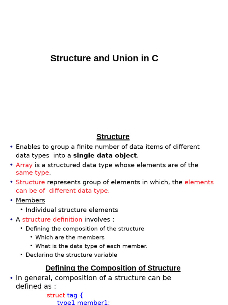 Structure and Union_ | PDF | Variable (Computer Science) | Software Development